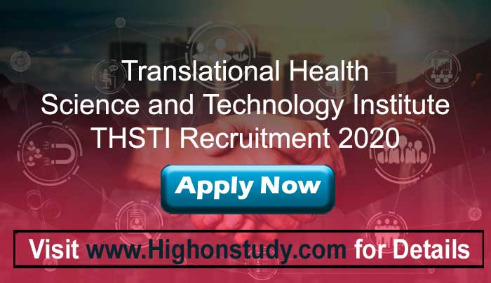 THSTI Recruitment 2020 - 14 Project Associate-II, Project Scientist-I ...